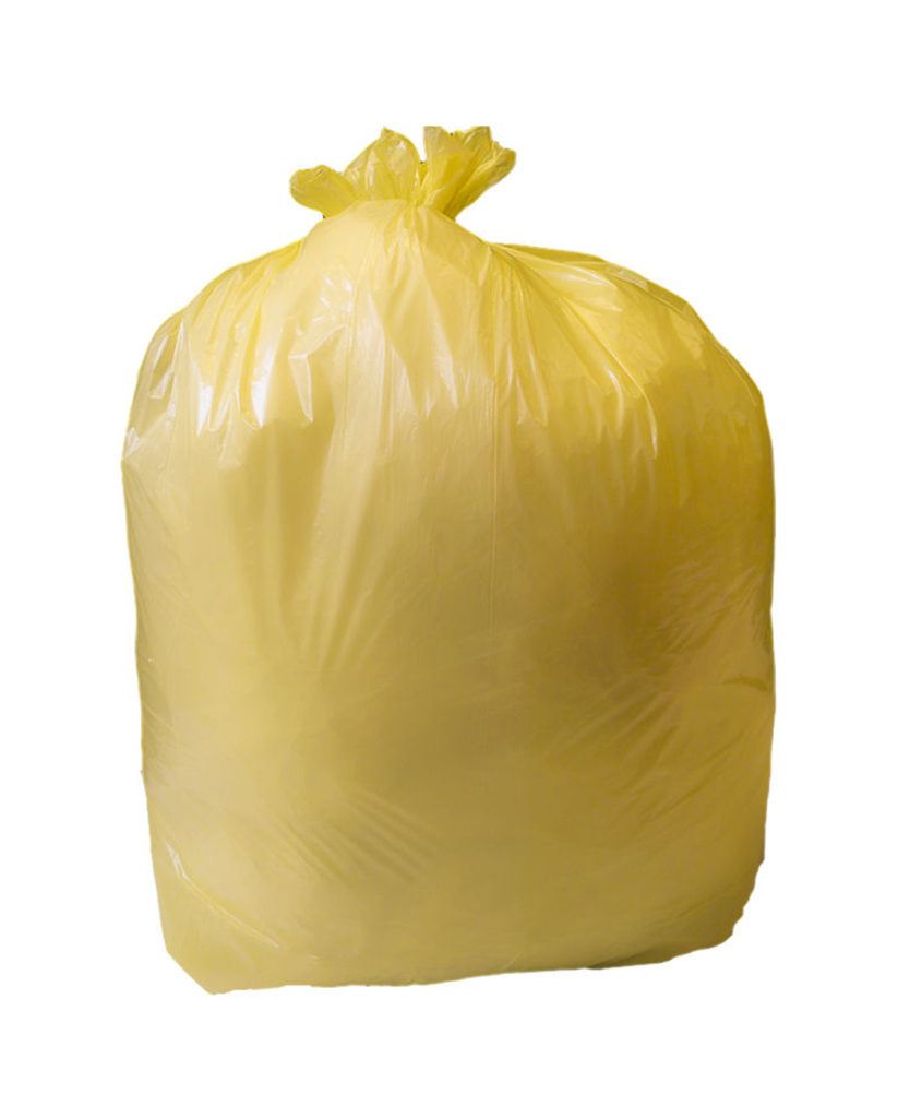 Coloured Refuse Sacks Yellow 18x29x39" x 200 - Glasslines